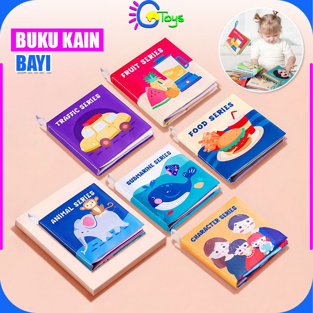 Jual CR-M349 Soft Book Buku Bantal Bayi Animal Series Berbahasa Inggris ...