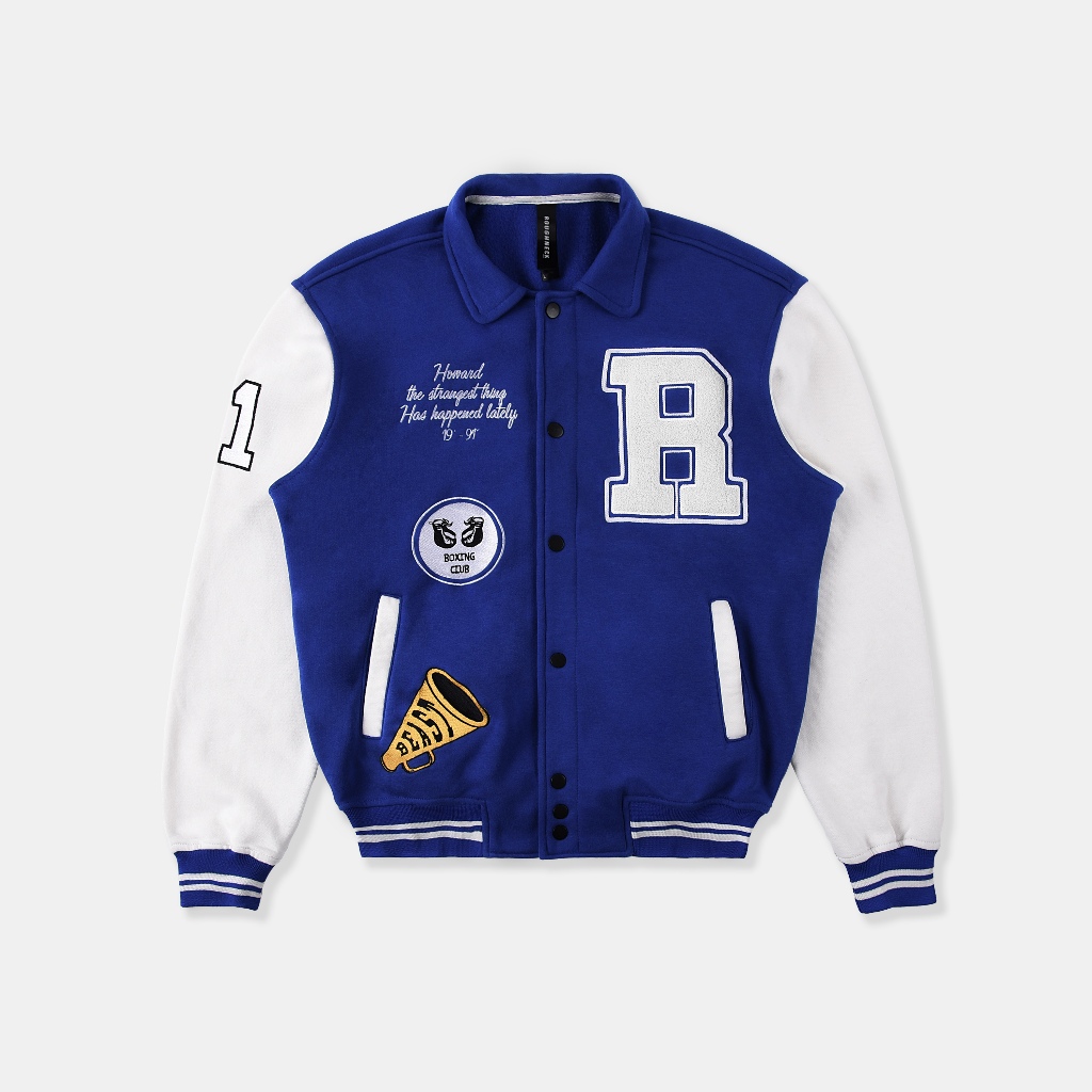 Jual Roughneck VB008 Blue Beast Varsity Jacket | Shopee Indonesia