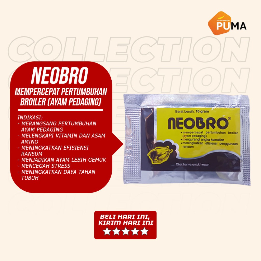 Jual Multivitamin Penambah Berat Unggas NEOBRO 10gr MEDION Vitamin ...