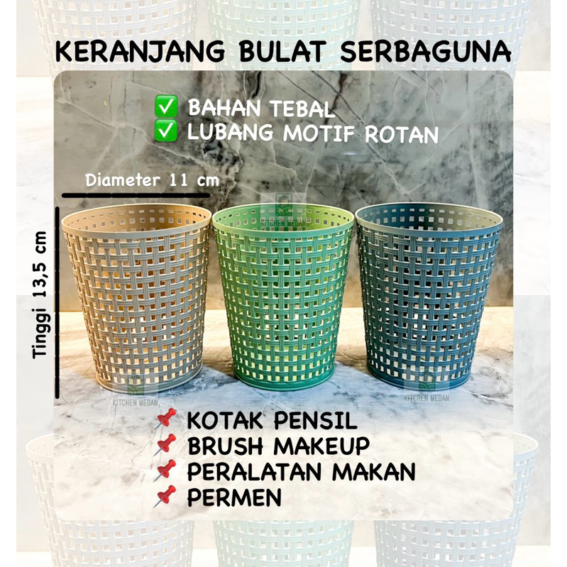 Jual Keranjang Serbaguna Tempat Sendok Basket Alat Tulis Bentuk Tabung ...