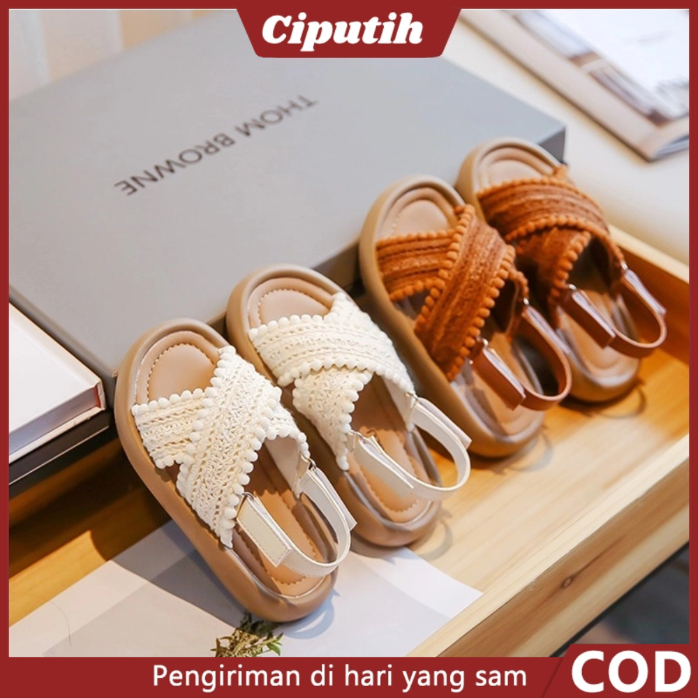Jual Sandal Slip-on Bayi Perempuan Manis Warna Polos Sepatu Anak ...