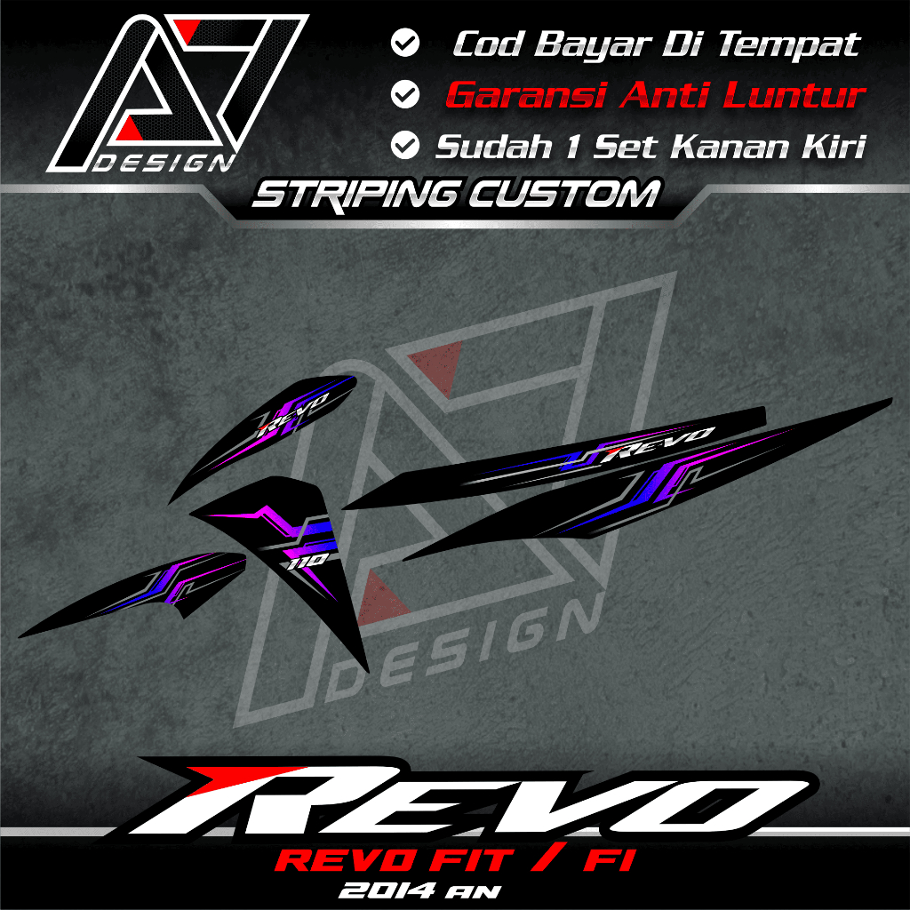 Jual Striping motor revo fit - sticker variasi revo fit motif simpel ...