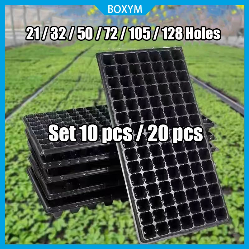 Jual COD 20 PCS Pot Bibit / 10 PCS Tray Semai / Seedling Pot / Pot Tray ...