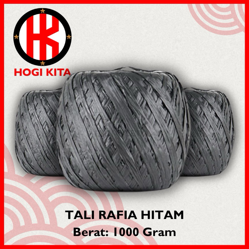 Jual TALI RAFIA HITAM / TALI RAPIA 1KG / 1000 GRAM | Shopee Indonesia