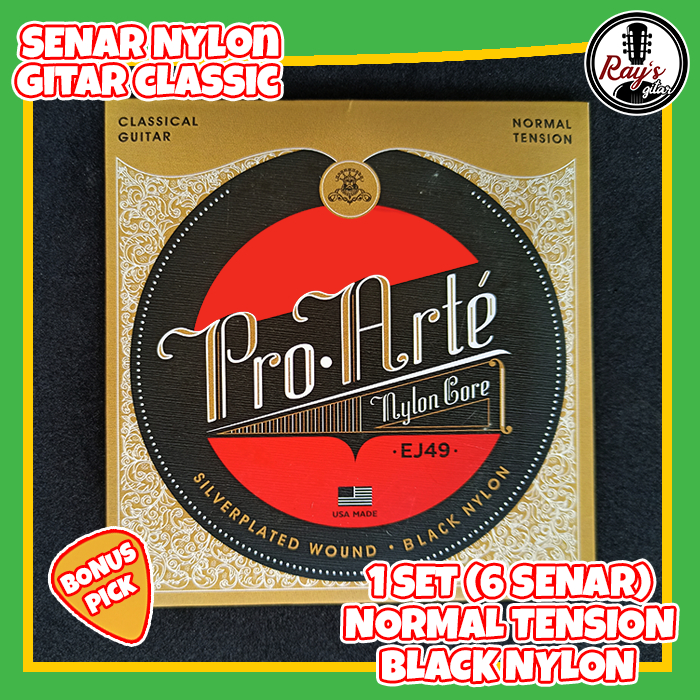 Jual Senar Gitar Klasik Nilon EJ27N EJ45 Clear Nylon - EJ49 Black Nylon ...