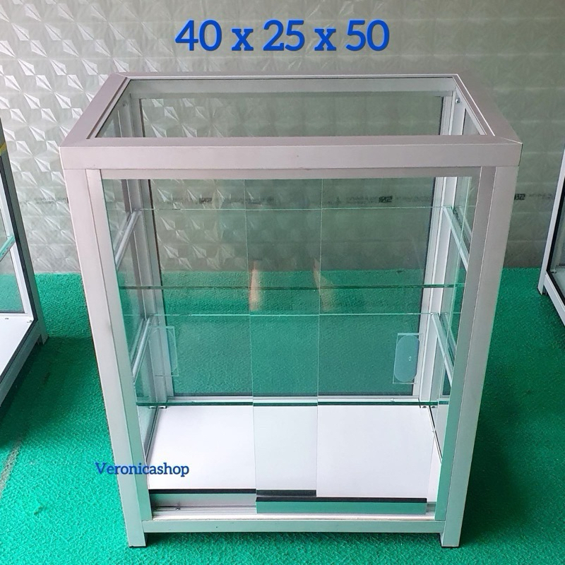 Jual ETALASE ALUMINIUM KACA 50CM LEMARI DISPLAY MAKANAN MINUMAN JUS ...