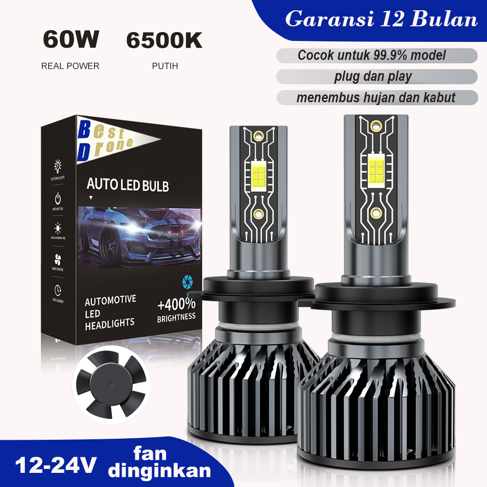 Jual 2pcs 20000LM H4 LAMPU LED UNTUK MOBIL H11 9005 9006 hb3 hb4 9012 ...