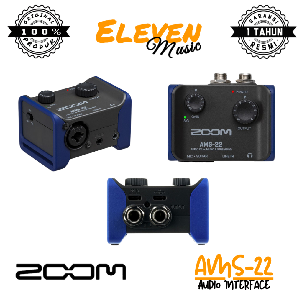 Jual Zoom AMS 22 Audio Interface for Music & Streaming original AMS22 | Shopee Indonesia