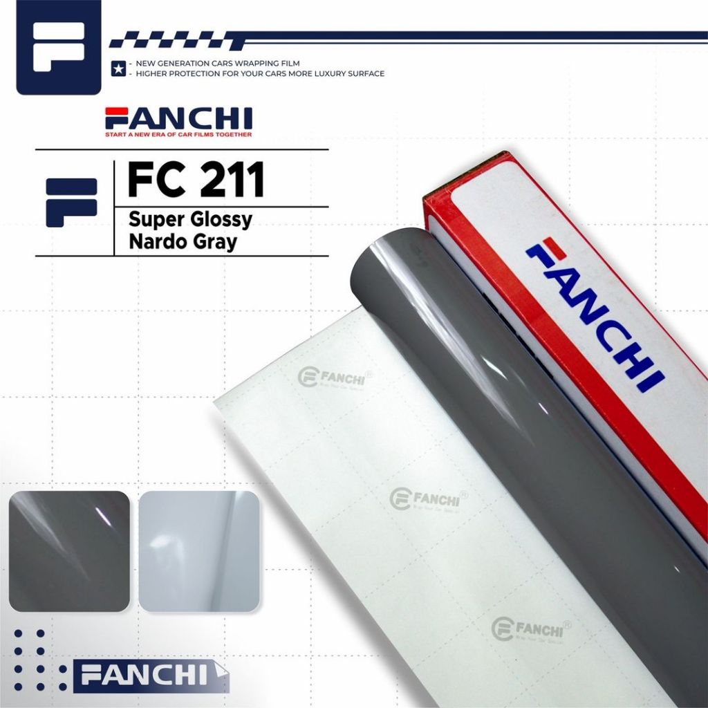 Jual Sticker Fanchi FC211 Super Gloss Glossy Nardo Grey Premium Wrap ...
