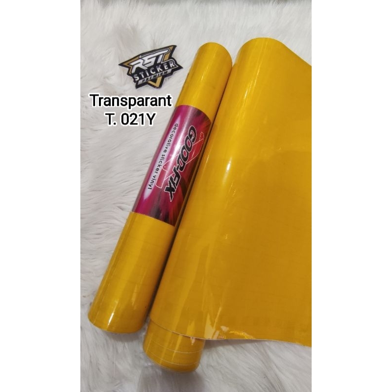 Jual Skotlet kuning transparan sticker kuning transparan merk Good fix ...