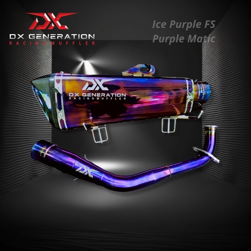 Jual Knalpot DX generation Racing tipe Ice Purple Fullsystem | Shopee ...
