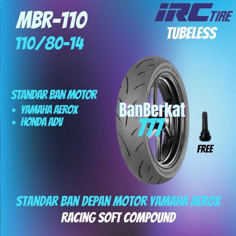 Jual Ban Depan Yamaha Aerox IRC MBR-110 Soft Compound 110 80 Ring14 ...