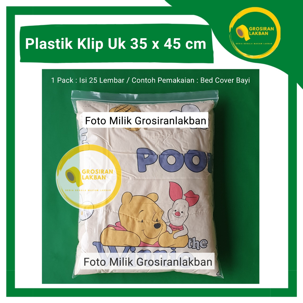 Jual Plastik Klip Ziplock Besar 35x45 Bening Zipper Bungkus Packing ...