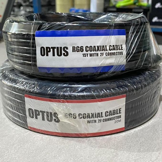 Jual Kabel Parabola RG6 15 - 20 meter + Conector | Shopee Indonesia