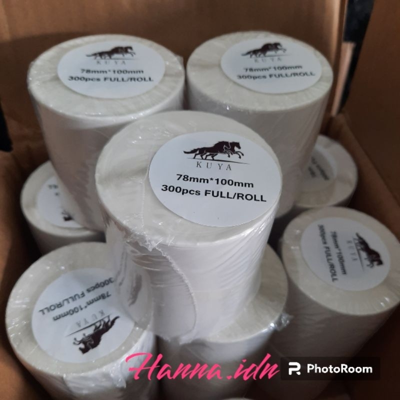 Jual Label Thermal Sticker 78 x 100mm | Label Printer Resi Barcode ...