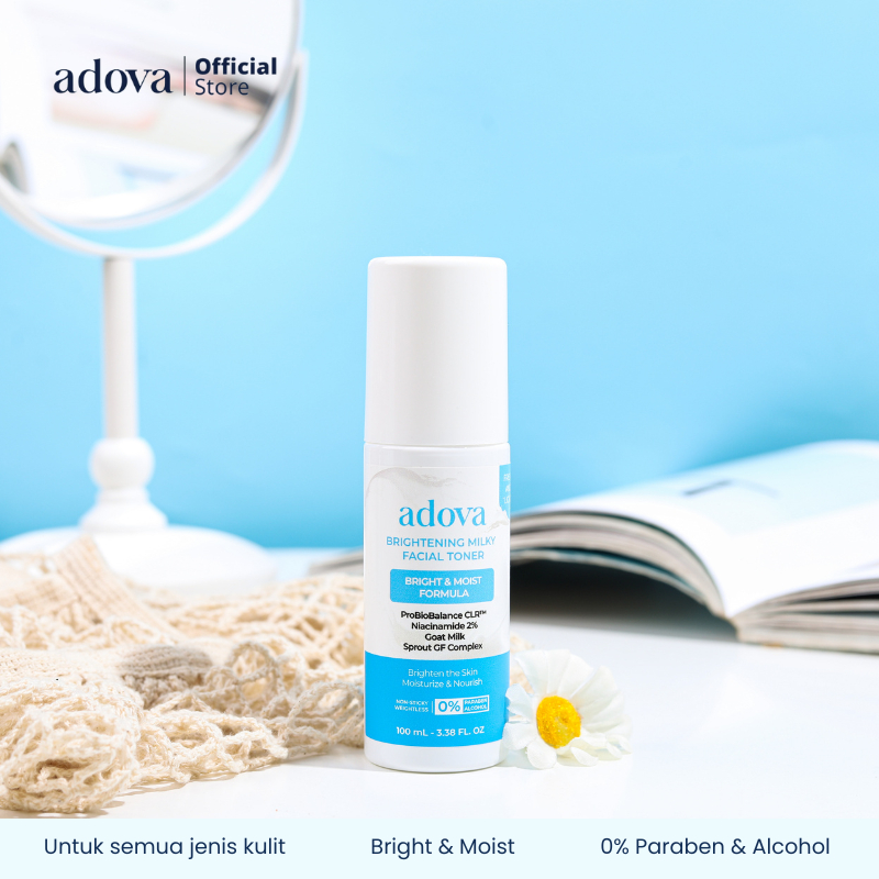 Jual ADOVA Brightening Milky Facial Toner 100 ml | Shopee Indonesia