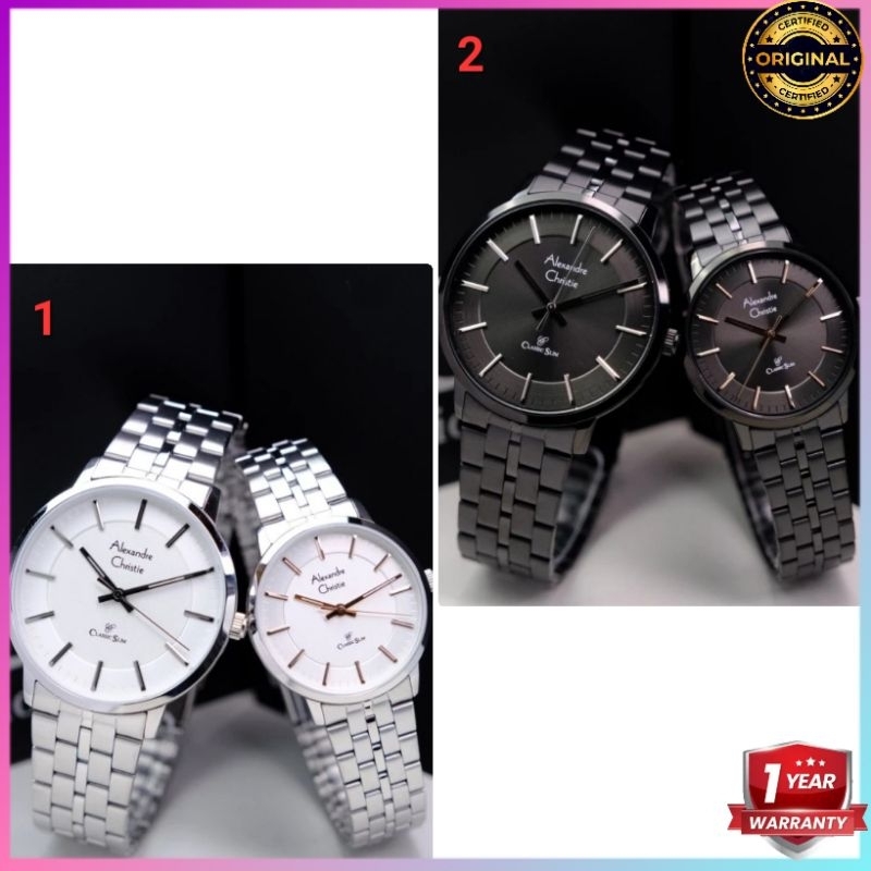Jual ORIGINAL GARANSI RESMIB1 TAHUN JAM TANGAN COUPLE ALEXANDRE ...