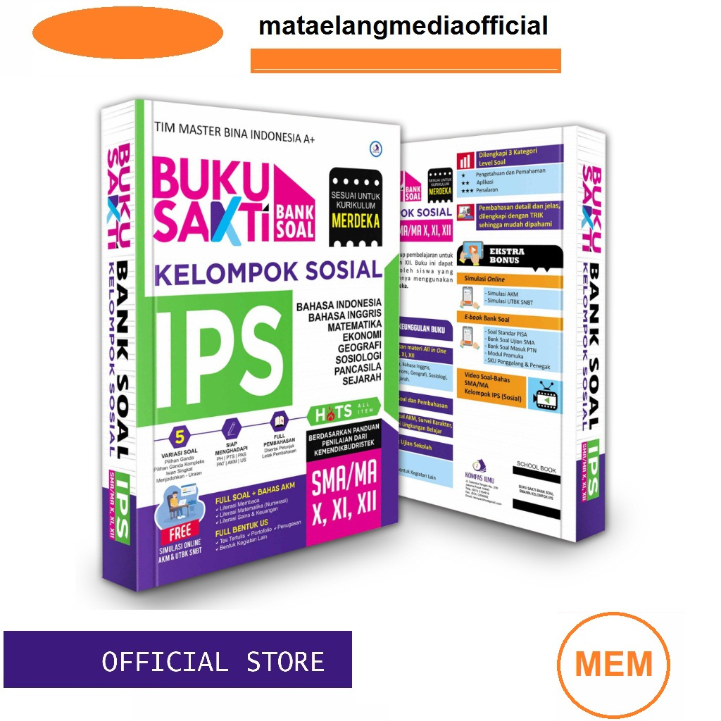 Jual Kurikulum Merdeka / Buku Sakti Mapel IPS / Mapel MIPA / Matematika ...