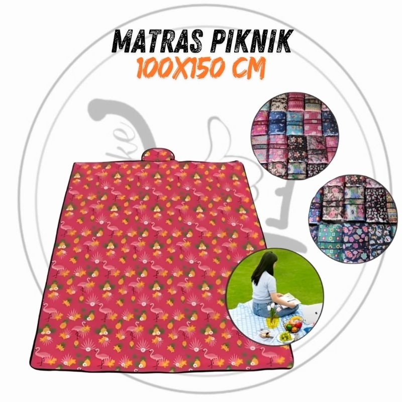 Jual MATRAS PIKNIK TIKAR PIKNIK MICROSATIN 100X150CM ANTI AIR ...