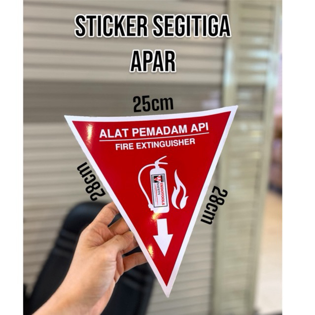 Jual STICKER APAR SEGITIGA 28 x 28 cm PEMADAM SAFETY | Shopee Indonesia