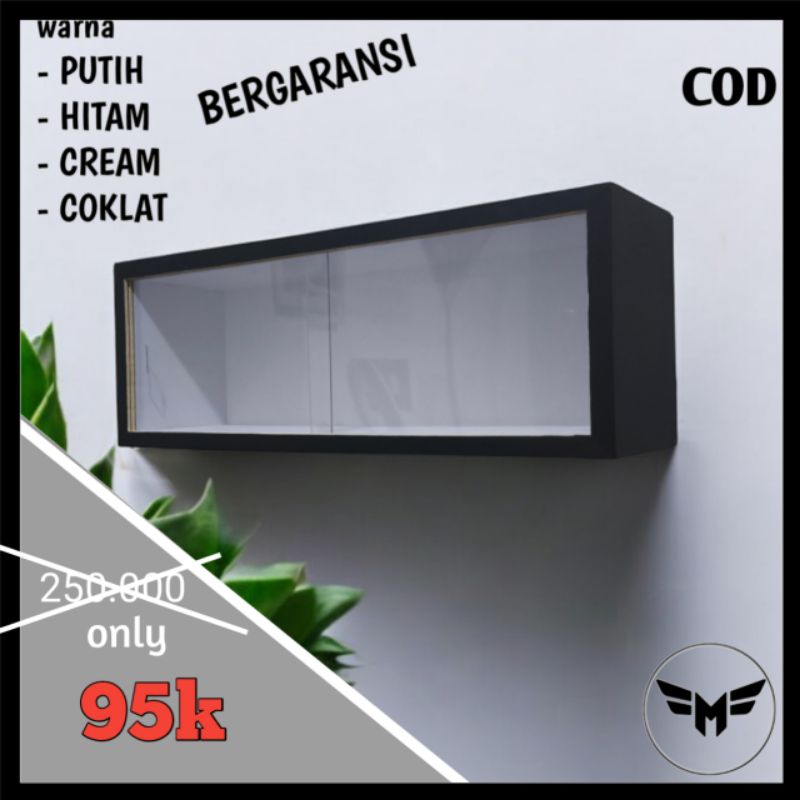 Jual Rak Dinding Transparan dengan Pintu Geser - Furniture | Shopee ...