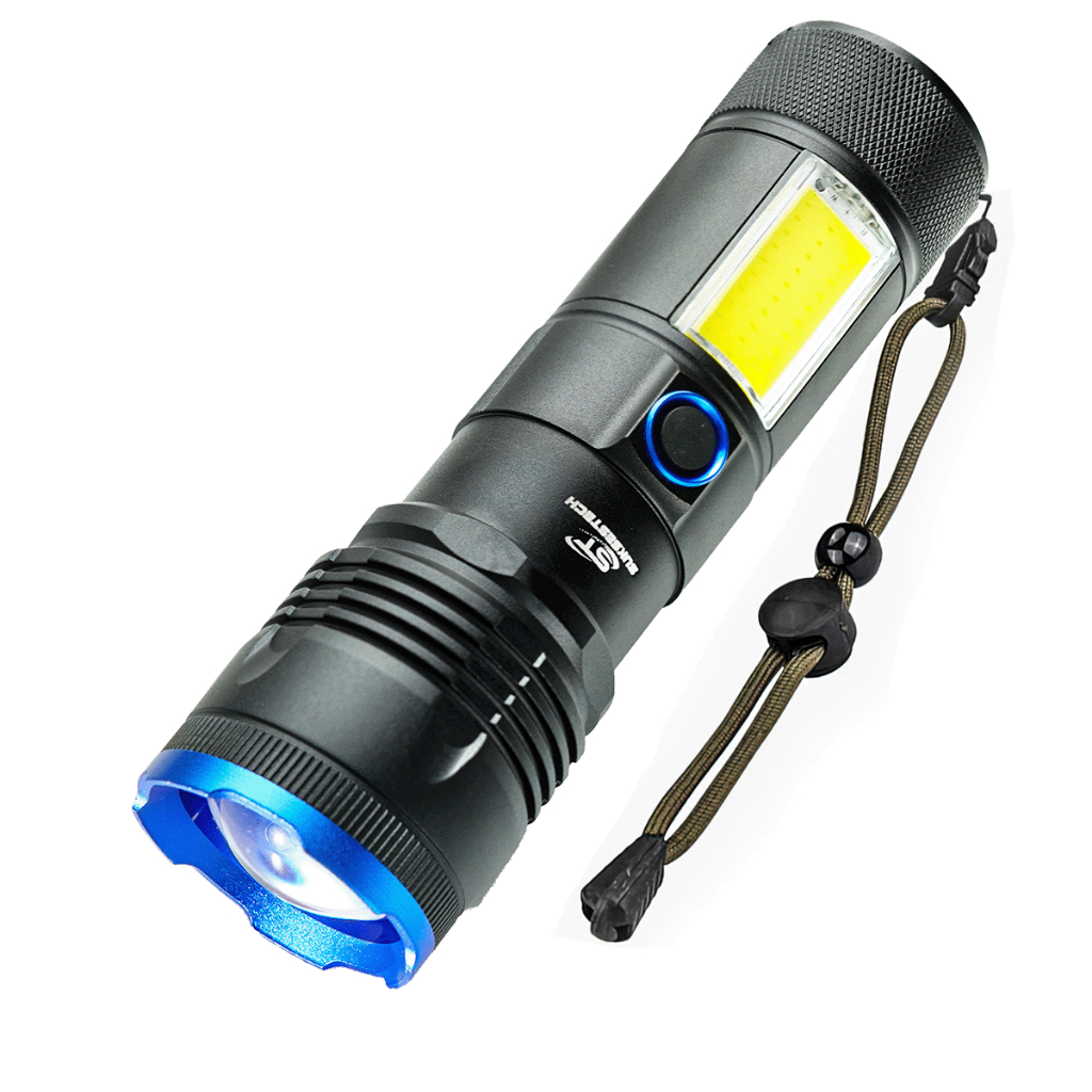 Jual Suksestech Senter Zoom In Out Led COB 6 Mode Body Aluminium Senter ...