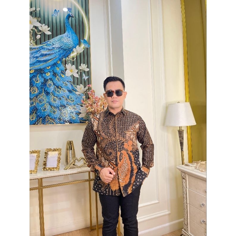 Jual kemaja batik bahan katun jaitan smok bordir lengan panjang full ...