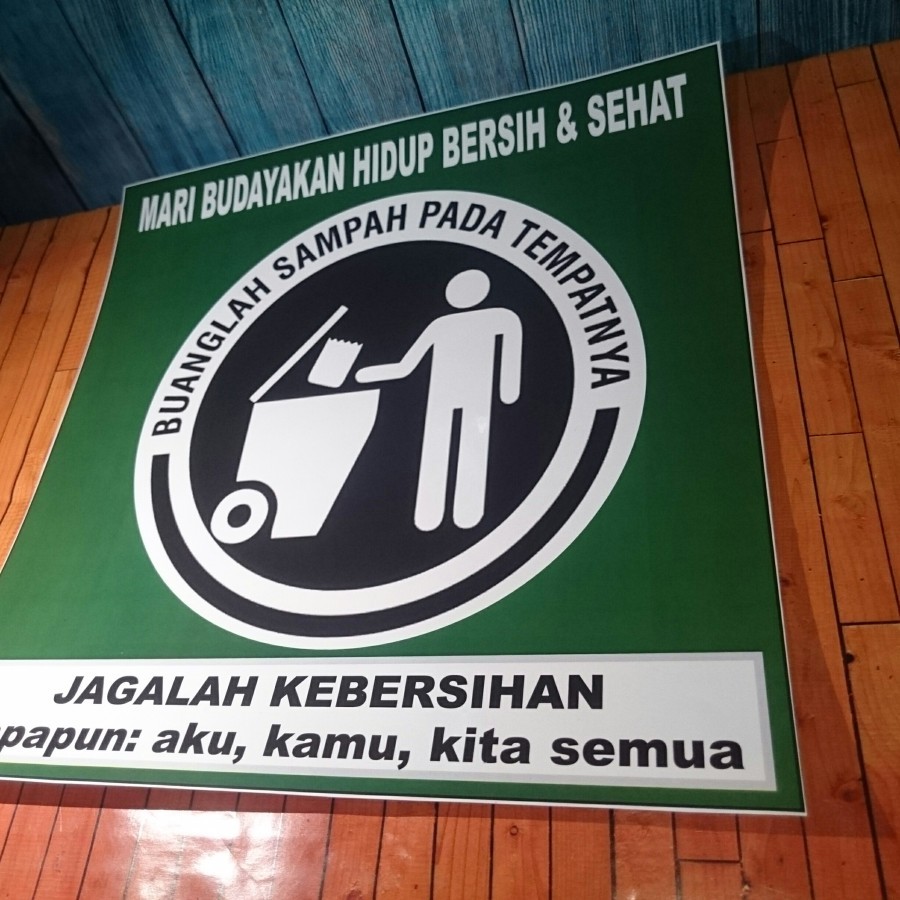 Jual Stiker Jagalah Kebersihan Waterproof Vinyl Glossy Stiker Buanglah ...
