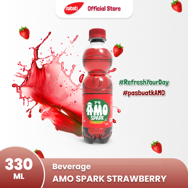 Jual AMO Minuman Berkarbonasi Rasa Spark Strawberry 330ml | Shopee ...