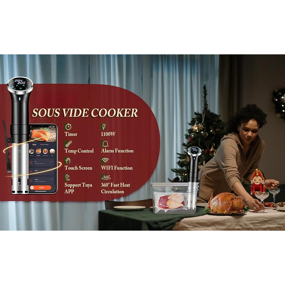 Jual Sous Vide Slow Cooker Vacuum Precision Temperature Empuk dan Bergizi suhu 25-95° C with App ...