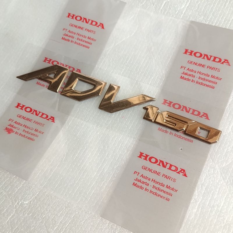 Jual EMBLEM LOGO tulisan ADV 160 gold hitam honda adv 160 original ...