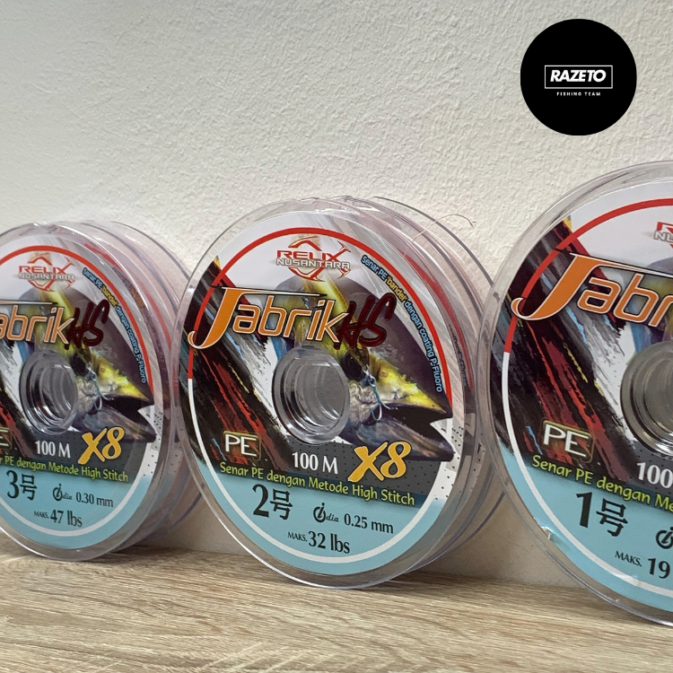 Jual SENAR PE RELIX NUSANTARA JABRIK HS X8 100M | Shopee Indonesia