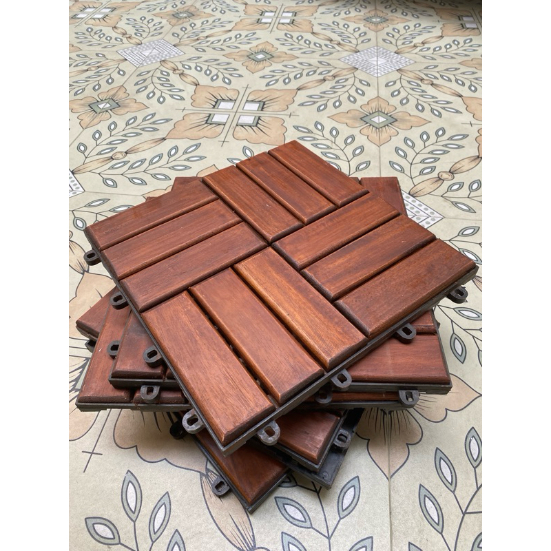 Jual Lantai Kayu Decking Tile Parket Outdoor Flooring Tile Ubin Parket ...