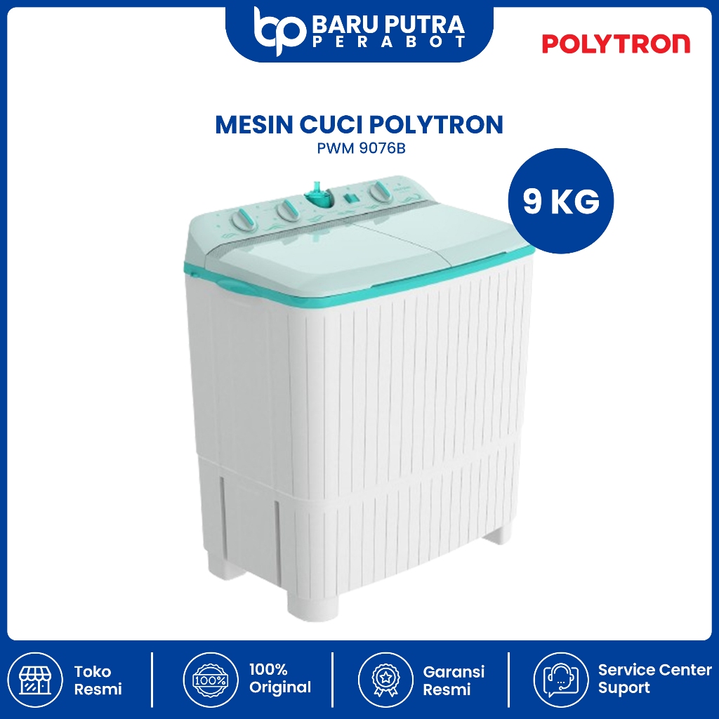 Jual Mesin Cuci | Washing Machine 2 Tabung | Twin Tube Polytron Hijab ...