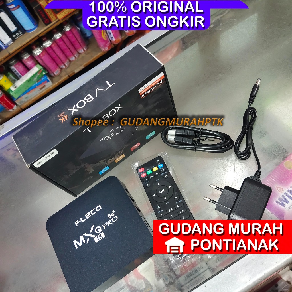 Jual Android Box Fleco 4K UCD 3840 x 2160 tv biasa jadi android smart ...