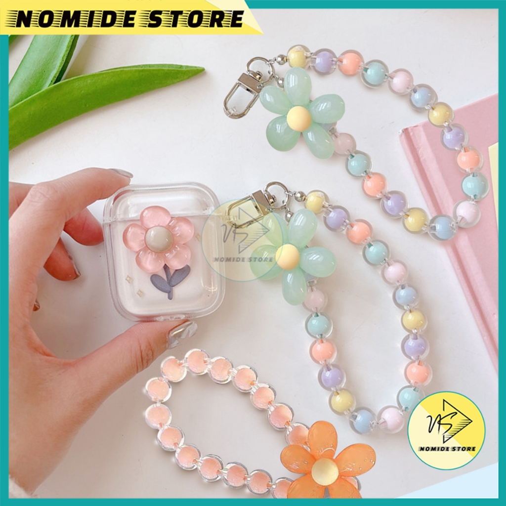 Jual Gantungan Hp Aesthetic Manik Bunga Warna Warni Phone Strap Lucu ...