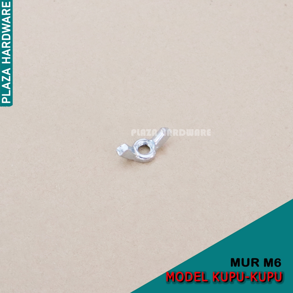 Jual Mur Kupu-Kupu Mur Kuping Wing Nut M6 Baut 10 mm Harga Satuan ...