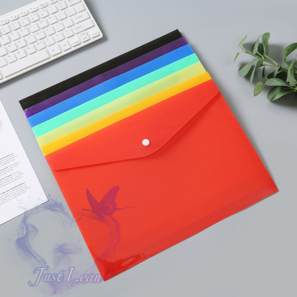 Jual Tas File Snap Transparan A4 Tas File Warna Siswa Folder Warna ...