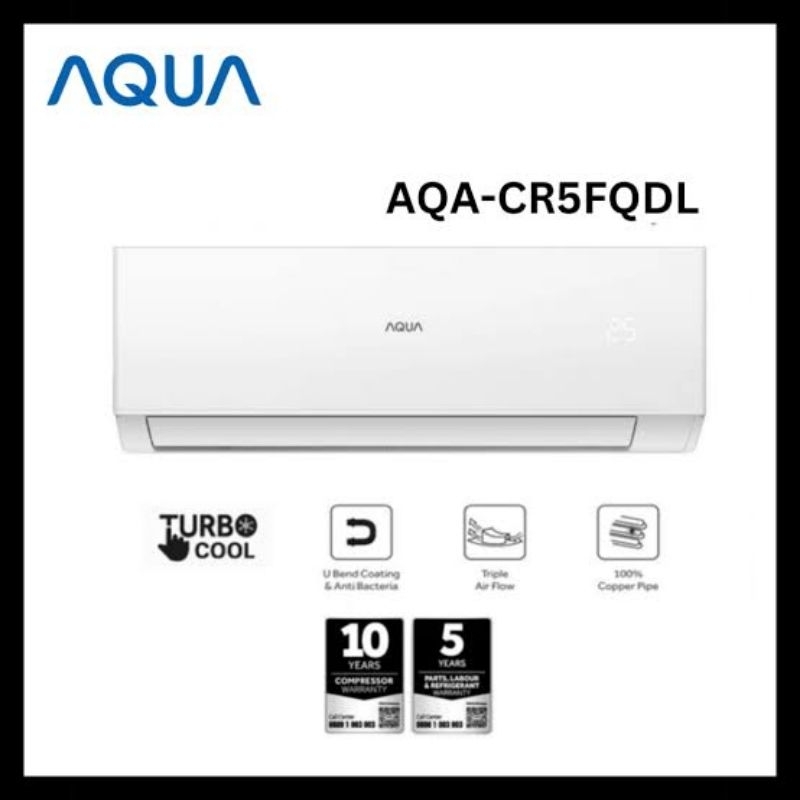 Jual AC AQUA JAPAN AQA-KR5FQAL/ AC Split Standar 1/2 PK/ Garansi Resmi AQUA 10 Tahun Kompresor ...