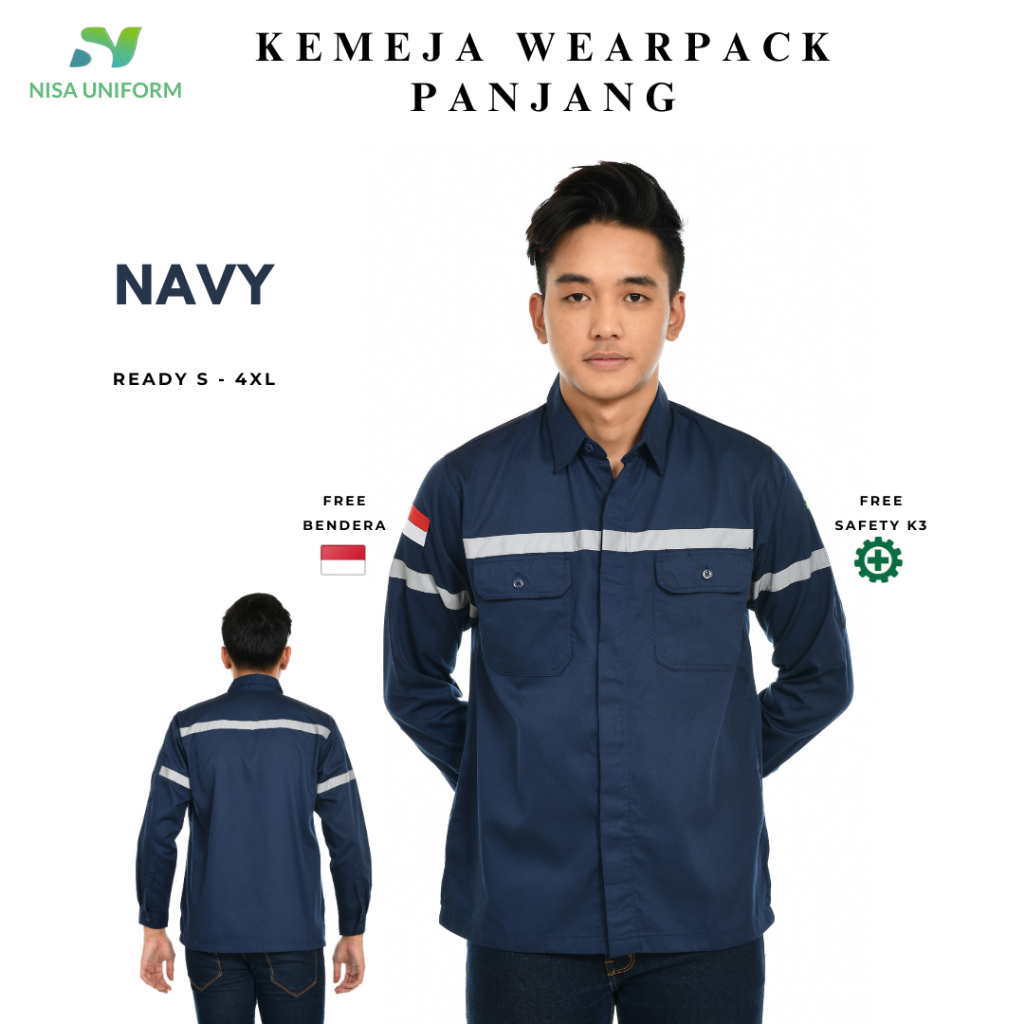 Jual Baju Kerja Proyek/Seragam Kerja Lapangan/Safety Lengan Panjang ...