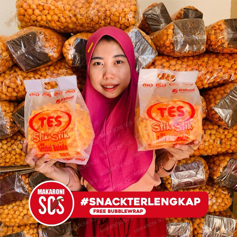 Jual Tes stik stik rasa sambal balado kemasan pack 200gr makaronisos ...