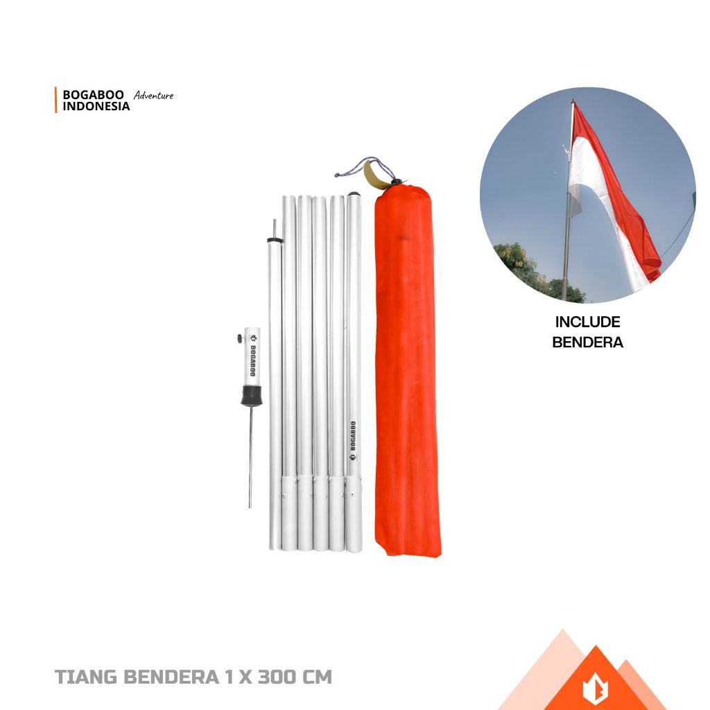 Jual PAKET Tiang Bendera Bogaboo 3 Meter Dan 2,5 Meter - Tiang Bendera Pramuka Outdoor Indoor ...