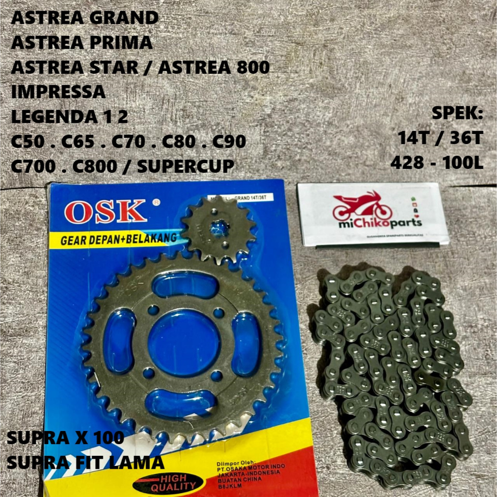 Jual [PROMO] Gear Gir Set Rantai Rante Astrea Grand Prima Star 800 ...