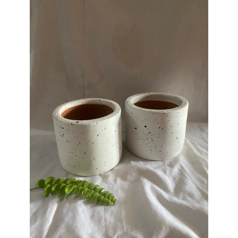Jual pot lurus marbel D12cm keramik gerabah | Shopee Indonesia