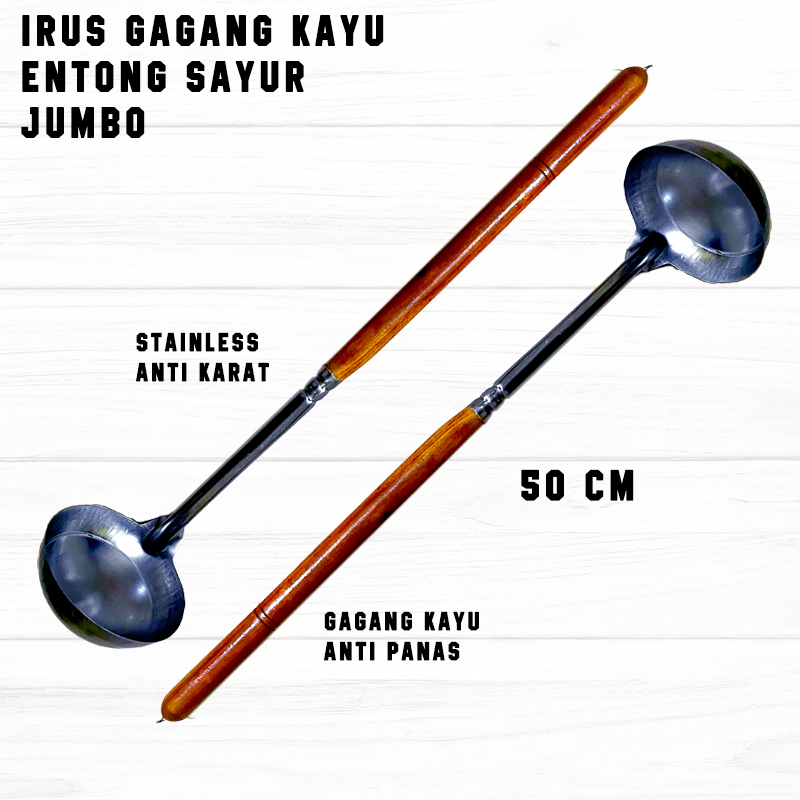 Jual IRUS KUAH BAKSO JUMBO/IRUS GAGANG KAYU ANTI PANAS/IRUS JUMBO ...