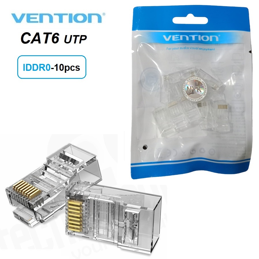Jual Vention Konektor RJ45 Cat5e / Cat6 UTP Modular Plug 10pcs | Shopee Indonesia