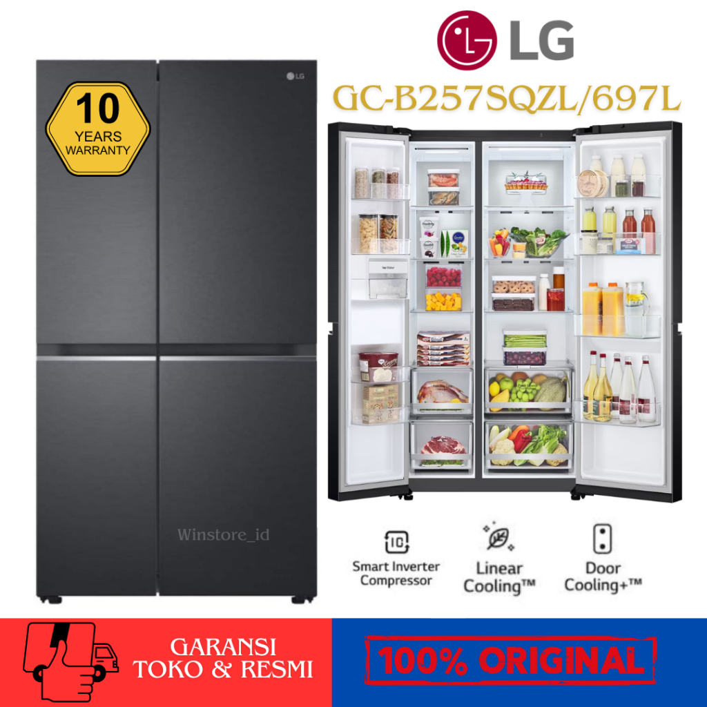 Jual LG KULKAS SIDE BY SIDE 694L - 647L SMART INVERTER COMPRESSOR & PINTU ULTRASLEEK | GC ...
