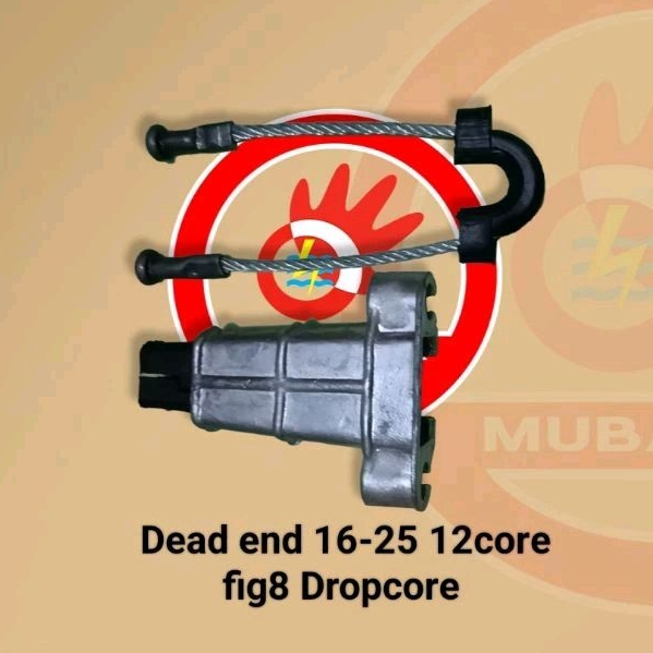 Jual Dead end clamp 16-25 TANPA KLEM A 12core Fig8 kabel 3,4,5,6,7mm/ clamp buaya 16 - 25 / klem ...