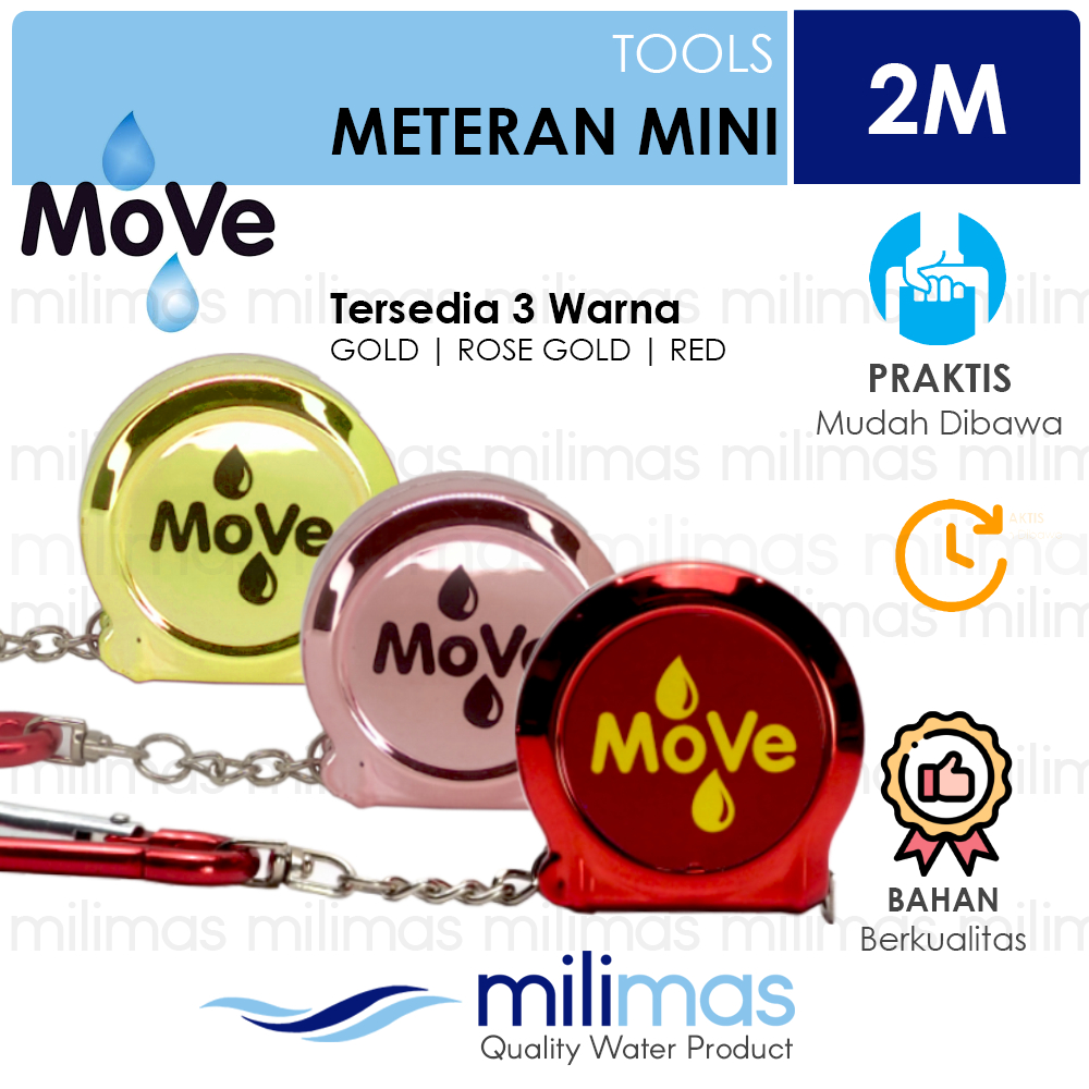 Jual MOVE Meteran Mini 2 Meter - Keychain Measuring Tape Portable ...