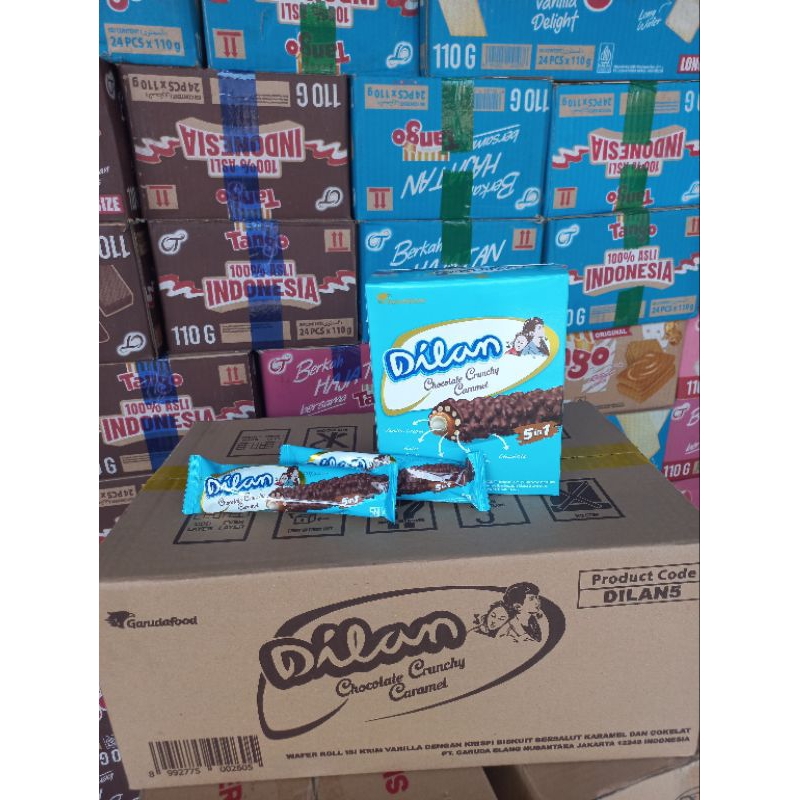 Jual Dilan chocho crunchy caramel 25 gram 1 dus isi 12 box 1 box isi 12 ...
